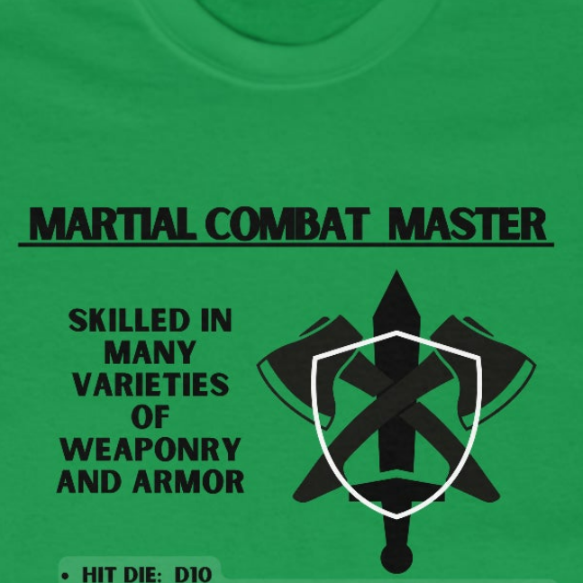 TShirt FIGHTER Tee D&D - Pick Your Color, Up to 5x Sizing! – Esty Way ...